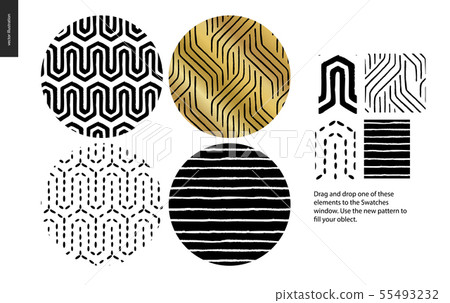 Hand drawn Patterns - rounded - Stock Illustration [55493232] - PIXTA