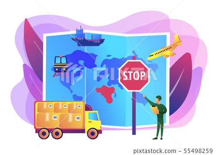 Embargo regulation concept vector illustration - Stock Illustration ...