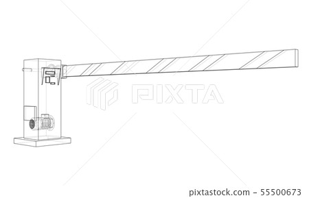 Outline Barrier gate. Vector - Stock Illustration [55500673] - PIXTA