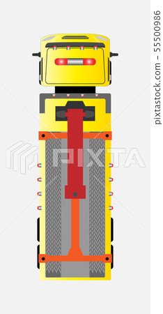 top view Tow truck for emergency car move - Stock Illustration ...