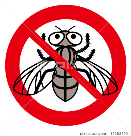 擬人化的昆蟲/害蟲禁止標記圖標的插圖|插圖/字符的飛蛾/蒼蠅-插圖素材 [55508703] - PIXTA圖庫