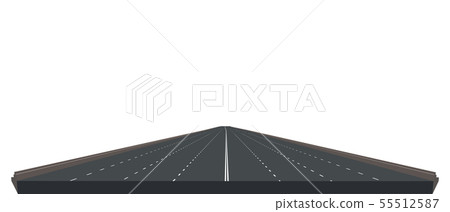 Highway. 3d Vector illustration. Front view. - Stock Illustration ...