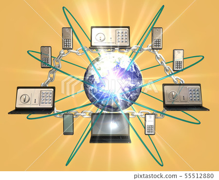 Blockchain security network - Stock Illustration [55512880] - PIXTA