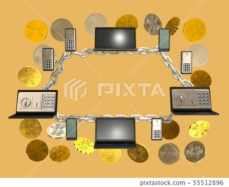 Virtual Currency Cryptographic Asset Blockchain - Stock Illustration ...