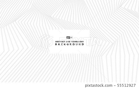 Abstract techno black line artwork template - Stock Illustration ...