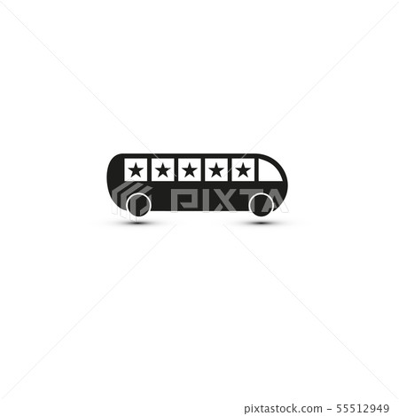 Bus and five stars icon. Trendy Bus logo... - Stock Illustration ...