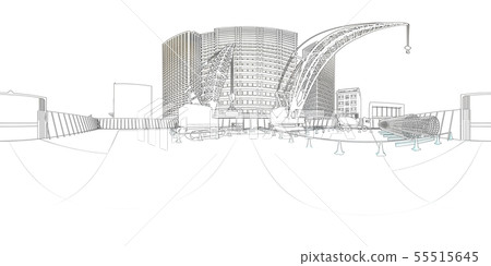 Construction site VR4 - Stock Illustration [55515645] - PIXTA