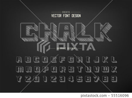 Pencil sketch shadow bold Font and alphabet - Stock Illustration ...