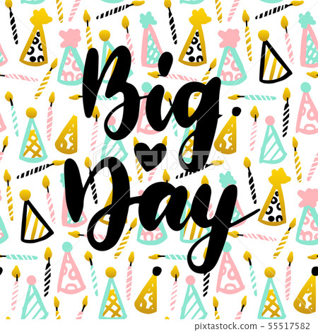 Big Day Postcard Design - Stock Illustration [55517582] - PIXTA