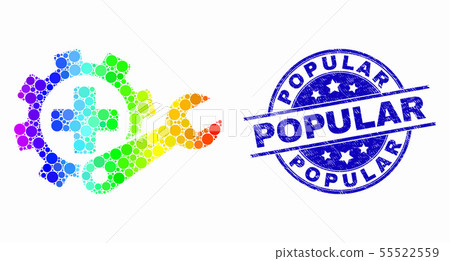 Vector Spectrum Dotted Medical Settings Icon... - Stock Illustration ...