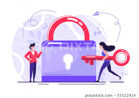 security icon closed lock-插圖素材 [55522914] - PIXTA圖庫