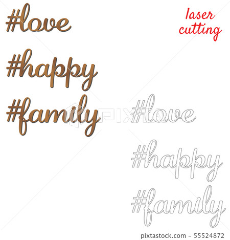 Love, happy, family. Sign for home or office. - Stock Illustration ...