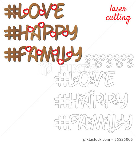 Love, happy, family. Sign for home or office. - Stock Illustration ...