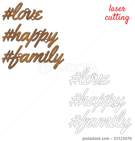 Love, happy, family. Sign for home or office. - Stock Illustration ...