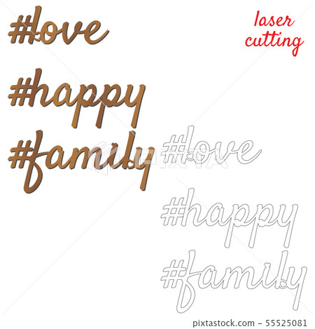 Love, happy, family. Sign for home or office. - Stock Illustration ...