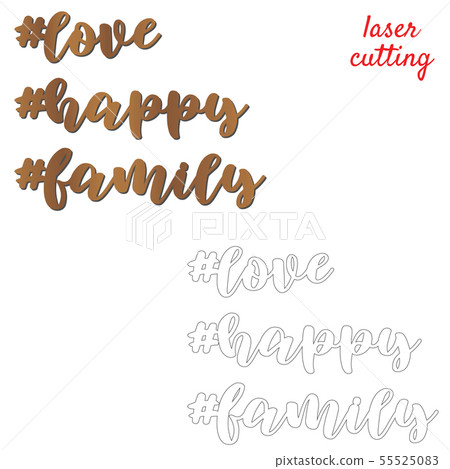 Love, happy, family. Sign for home or office. - Stock Illustration ...