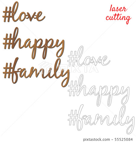 Love, happy, family. Sign for home or office. - Stock Illustration ...
