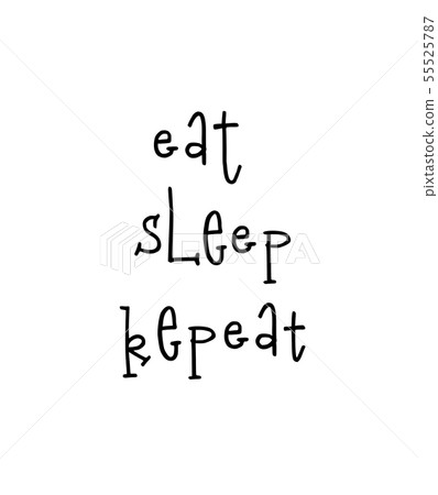 Motivational poster with lettering quote Eat sleep - Stock Illustration ...