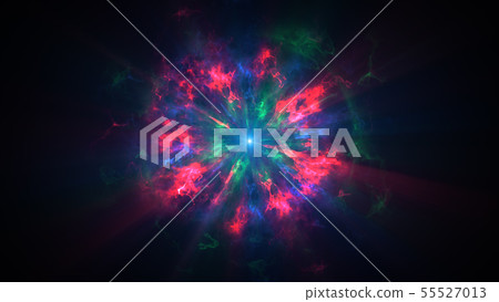 Colorful shock wave consisting particles. VFX... - Stock Illustration ...