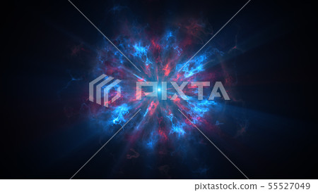 Colorful shock wave consisting particles. VFX... - Stock Illustration ...