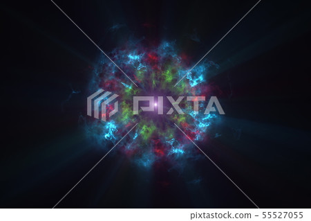 Colorful shock wave consisting particles. VFX... - Stock Illustration ...
