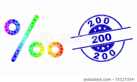 Vector Spectrum Dot Per Mille Symbol Icon and... - Stock Illustration ...
