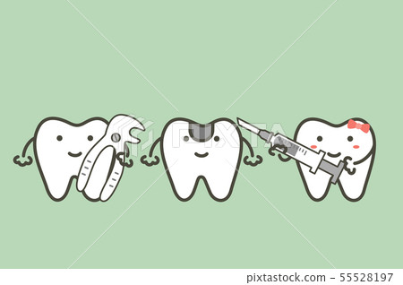 teeth hold dental tools for tooth extraction - Stock Illustration ...