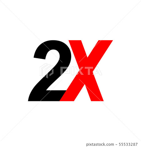 2x sign icon. - Stock Illustration [55533287] - PIXTA