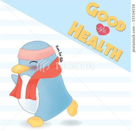 Penguin exercise run - Stock Illustration [55534559] - PIXTA