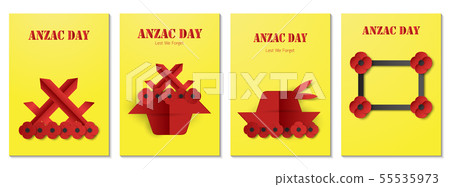 Bundle poster for Anzac day. - Stock Illustration [55535973] - PIXTA