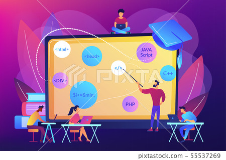 Coding workshop concept vector illustration-插圖素材 [55537269] - PIXTA圖庫