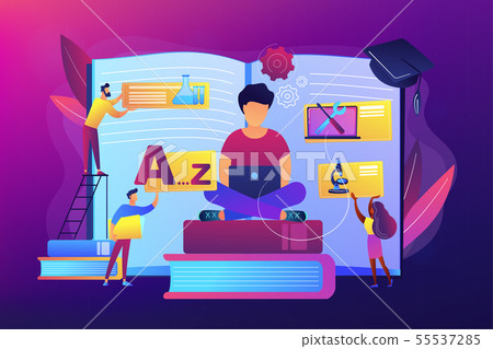 Personalized learning concept vector illustration - Stock Illustration ...