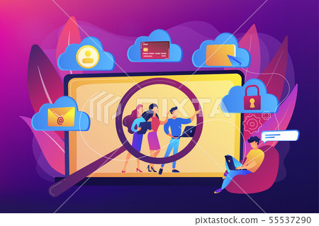 Digital ethics and privacy concept vector... - Stock Illustration ...