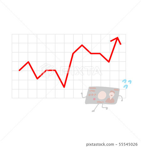 Rising money and rising graph - Stock Illustration [55545026] - PIXTA