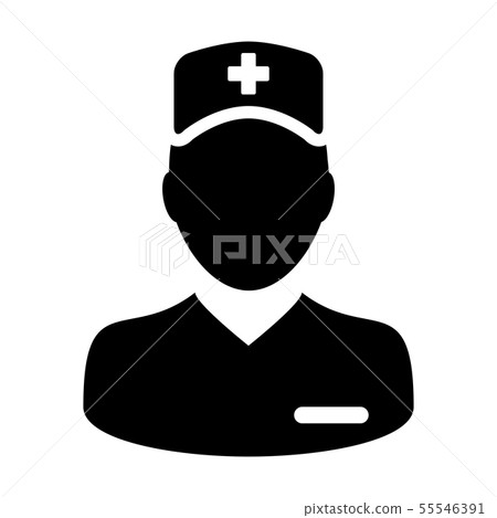Medical assistant icon vector male person profile - Stock Illustration ...