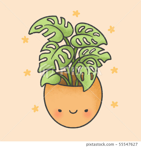Cute plant cartoon hand drawn style - Stock Illustration [55547627] - PIXTA