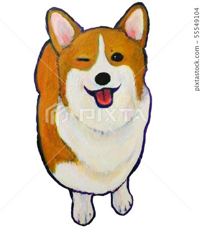 Corgi winking - Stock Illustration [55549104] - PIXTA