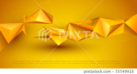 Abstract 3D Geometric, Polygon, Triangle pattern - Stock Illustration ...