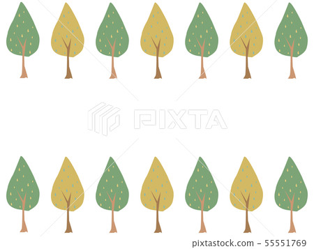 Autumn tree background material - Stock Illustration [55551769] - PIXTA