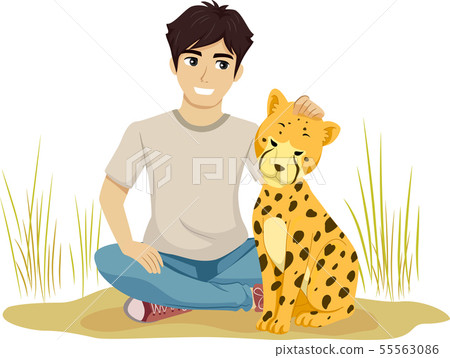Teen Guy Cheetah Illustration - Stock Illustration [55563086] - PIXTA