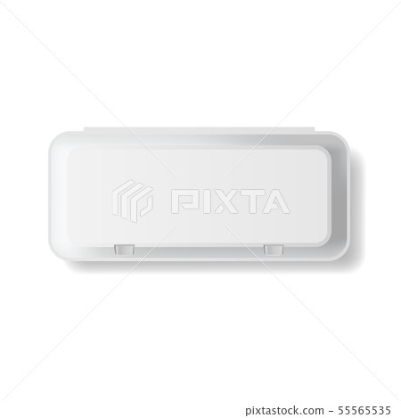 Realistic Detailed 3d White Blank Plastic... - Stock Illustration ...