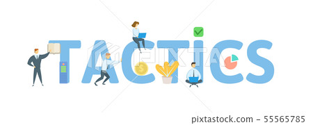 TACTICS. Concept with people, letters and... - Stock Illustration ...