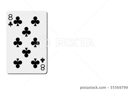 Playing card club 8 - Stock Illustration [55569799] - PIXTA