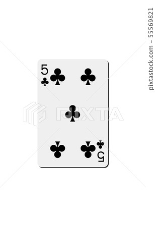 Playing card club 5 - Stock Illustration [55569821] - PIXTA