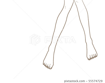 Foot line drawing - Stock Illustration [55574729] - PIXTA