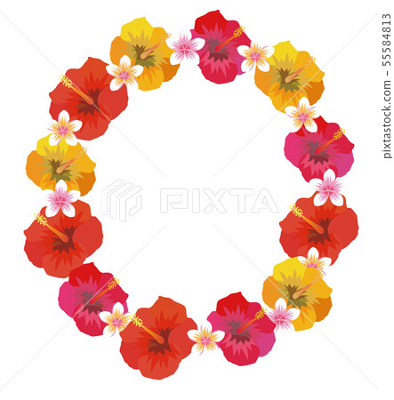 Hibiscus motif lei - Stock Illustration [55584813] - PIXTA
