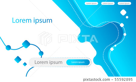 Abstract Creative concept. Blue Gradient Landing - Stock Illustration ...