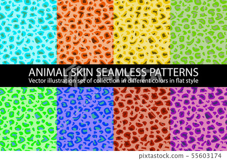 set color animal skin Seamless Pattern vector-插圖素材 [55603174] - PIXTA圖庫