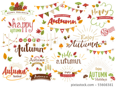 Autumn title letter - Stock Illustration [55608381] - PIXTA