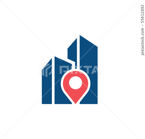 Building location graphic design template vector - Stock Illustration ...
